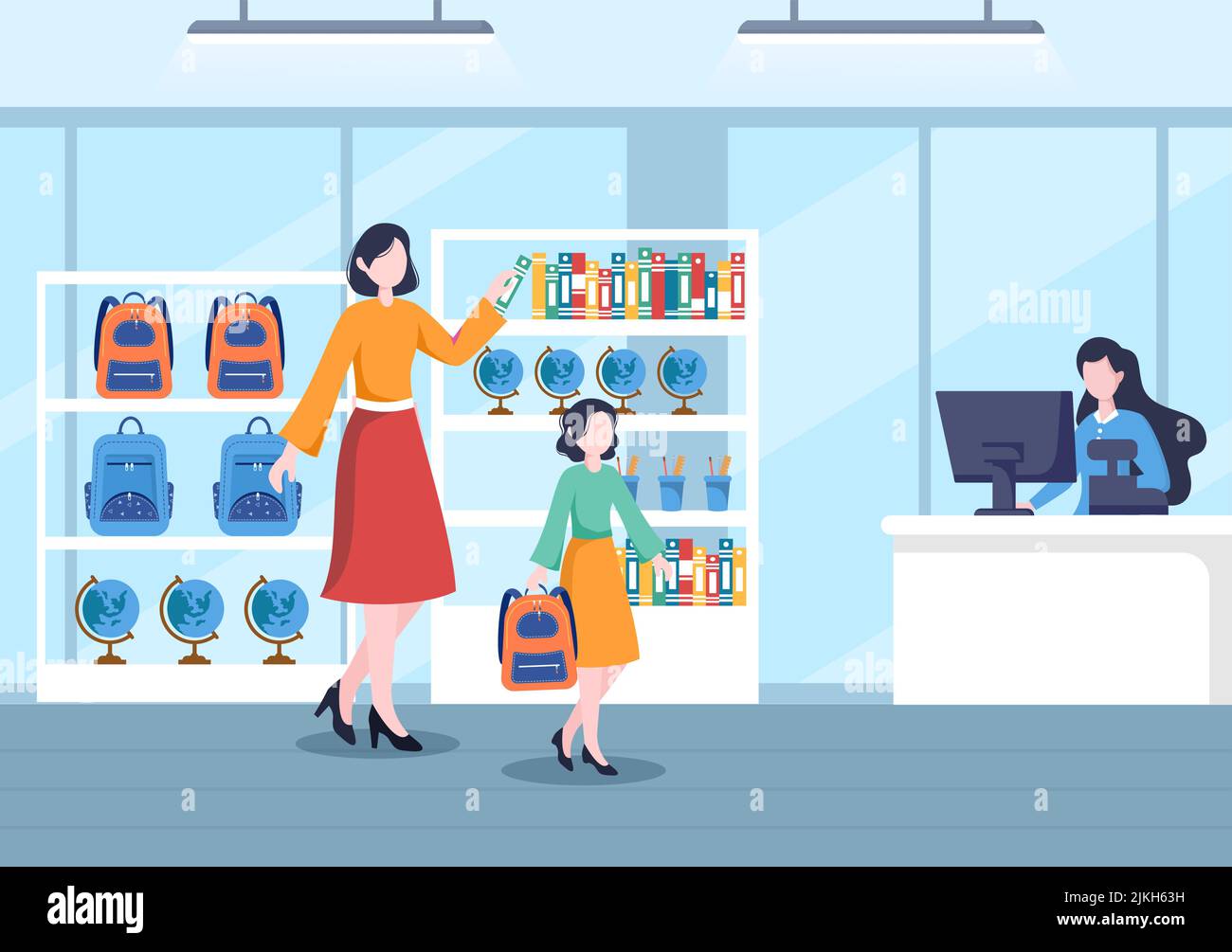 Stationery Shop for Buying School Supplies Like a Book, Backpack ...