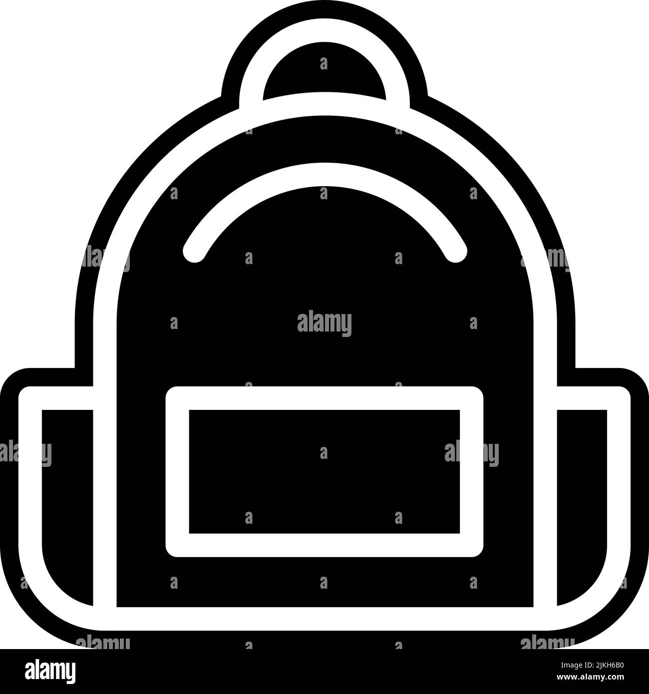 backpack icon black vector illustration Stock Vector Image & Art - Alamy