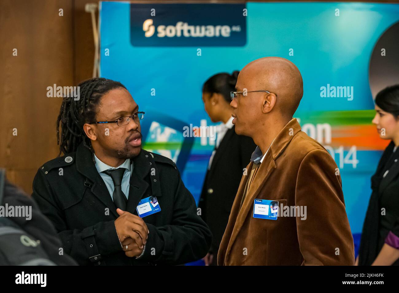 Delegates networking at corporate conference, Johannesburg, South ...