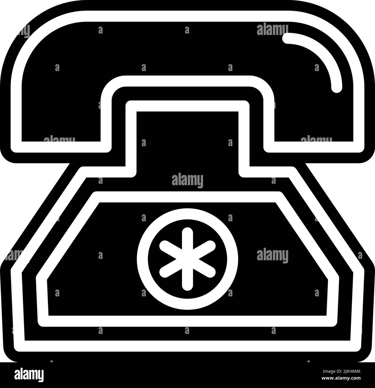 telephone icon black vector illustration Stock Vector Image & Art - Alamy