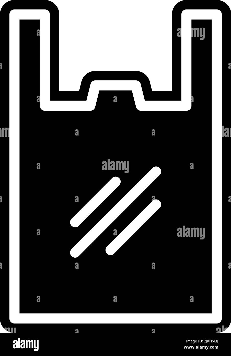 plastic bag icon black vector illustration Stock Vector Image & Art - Alamy