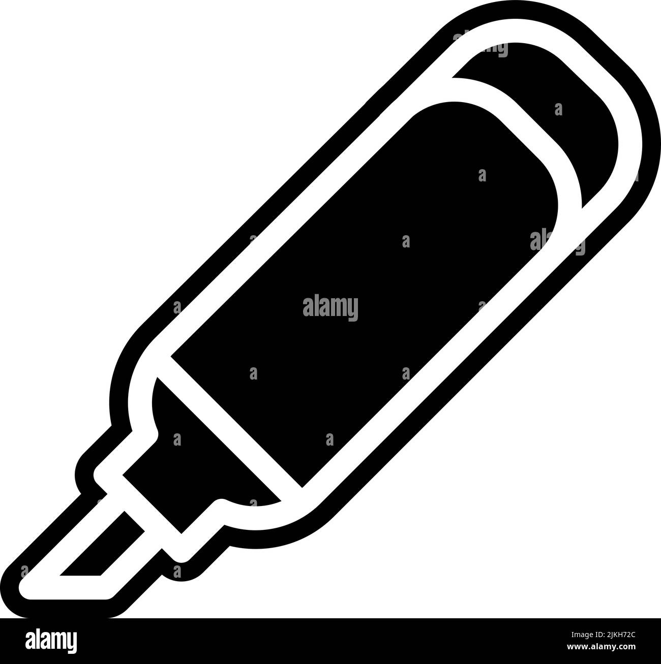 highlighter icon black vector illustration Stock Vector Image & Art - Alamy
