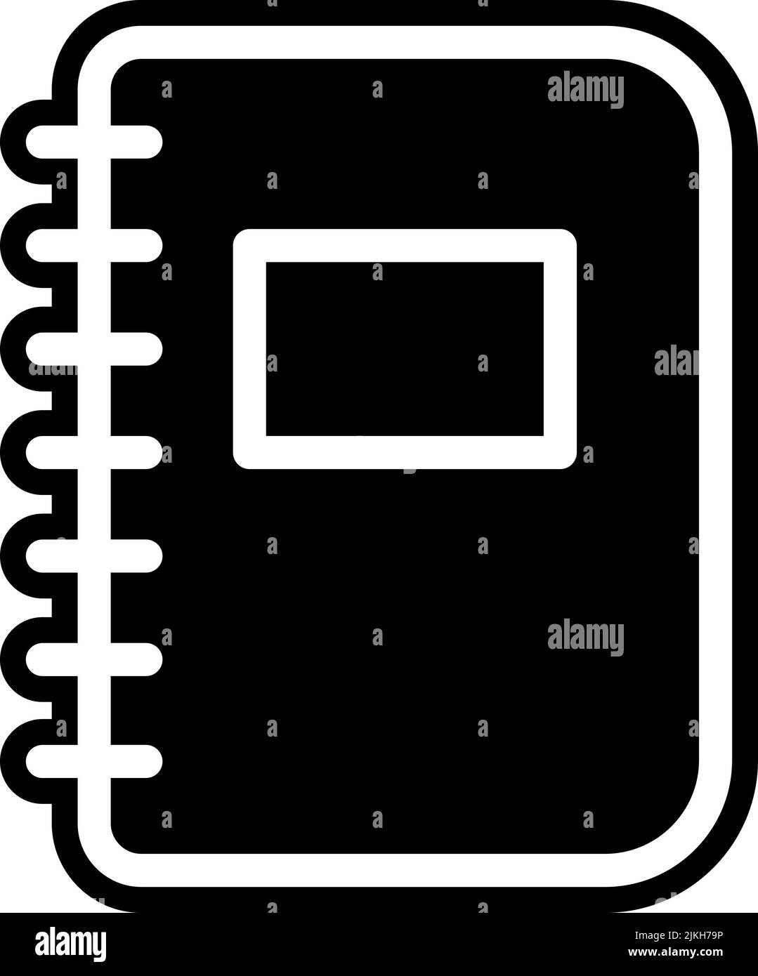 notebook icon black vector illustration Stock Vector Image & Art - Alamy