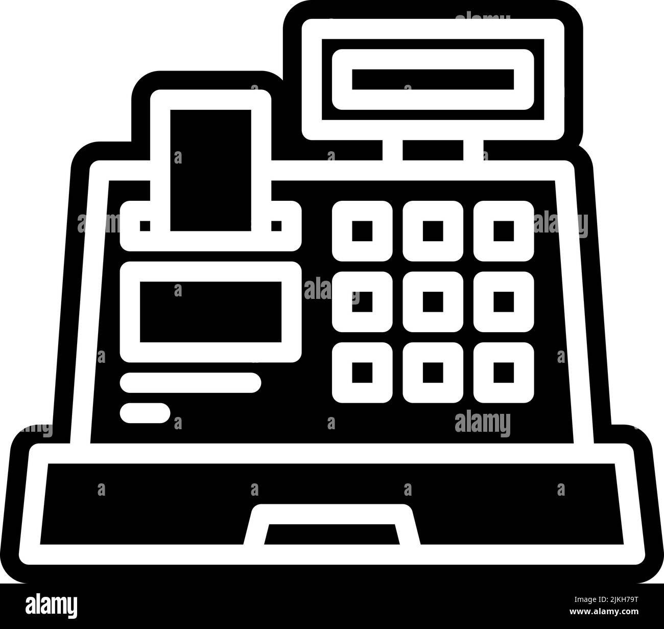 cash register icon black vector illustration Stock Vector Image & Art ...