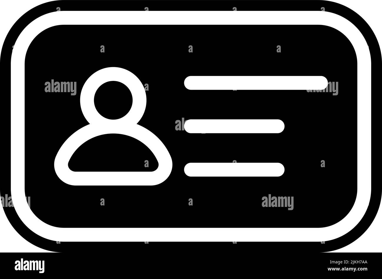 id card icon black vector illustration Stock Vector Image & Art - Alamy