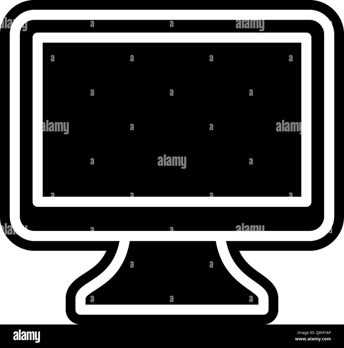 monitor icon black vector illustration Stock Vector Image & Art - Alamy