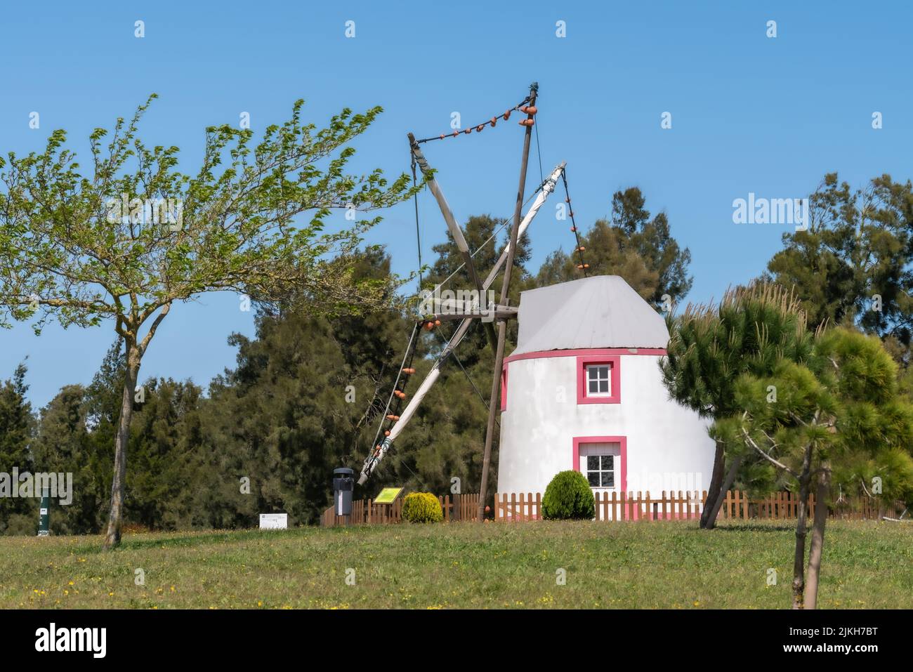 The Old windmill of wind energy in the Urban Park of Santa Iria de ...