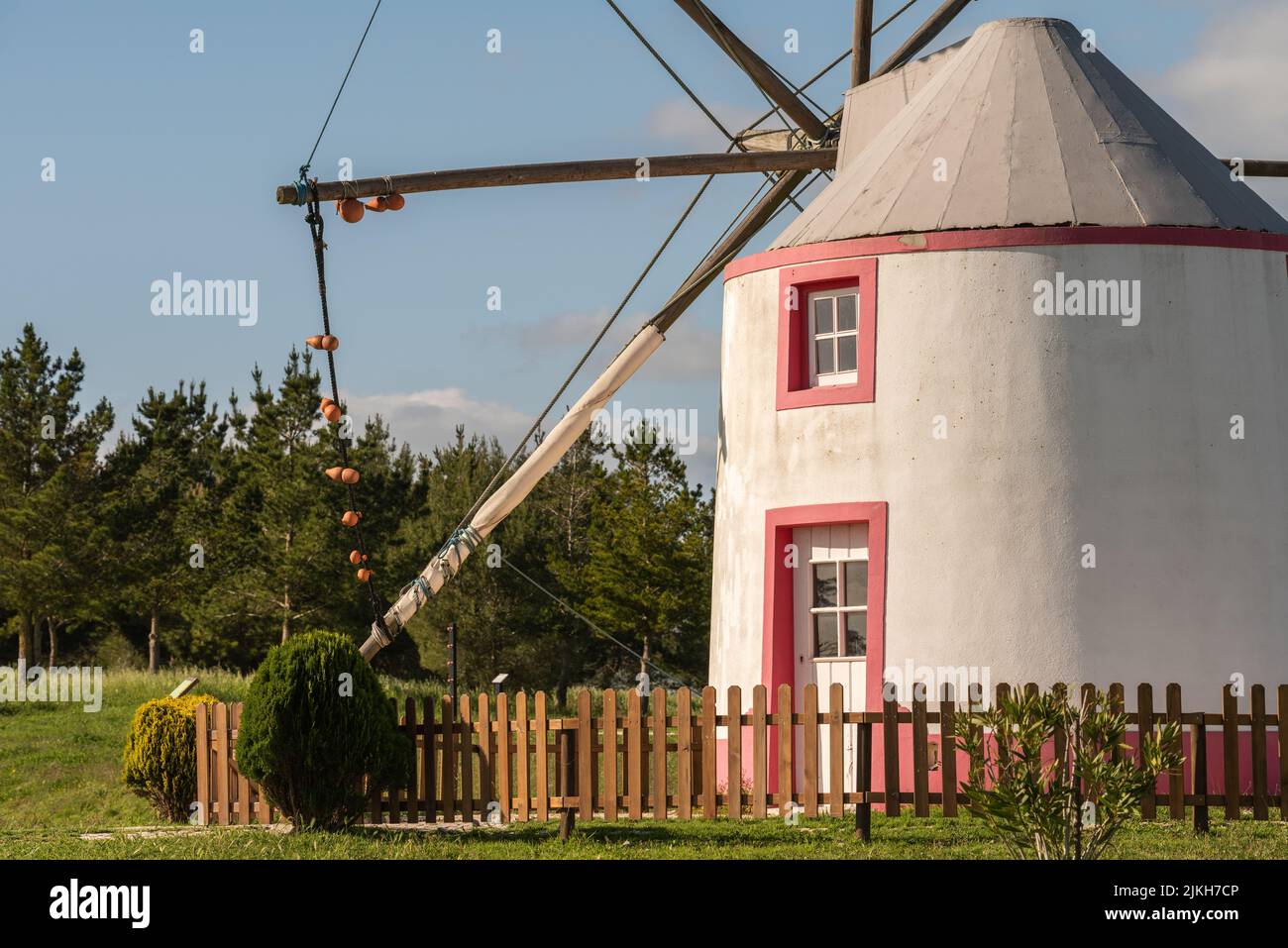 The old windmill of wind energy in the Urban Park of Santa Iria de ...