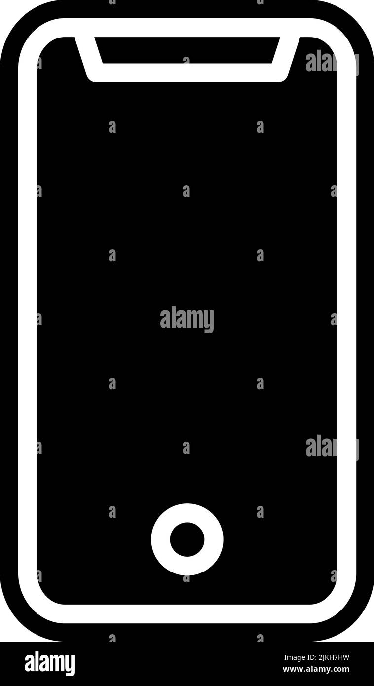smartphone icon black vector illustration Stock Vector Image & Art - Alamy