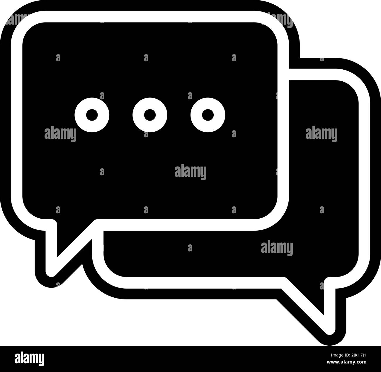 chat icon black vector illustration Stock Vector Image & Art - Alamy