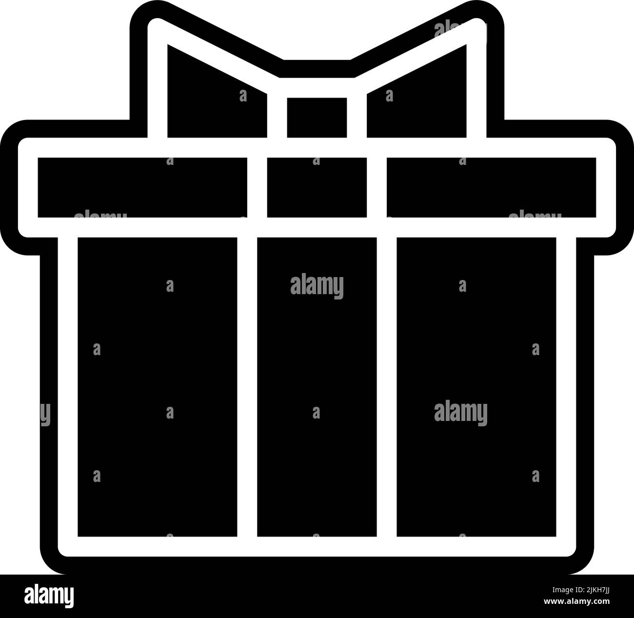 gift box icon black vector illustration Stock Vector Image & Art - Alamy