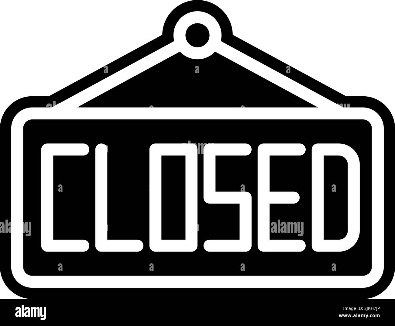 closed icon black vector illustration Stock Vector Image & Art - Alamy