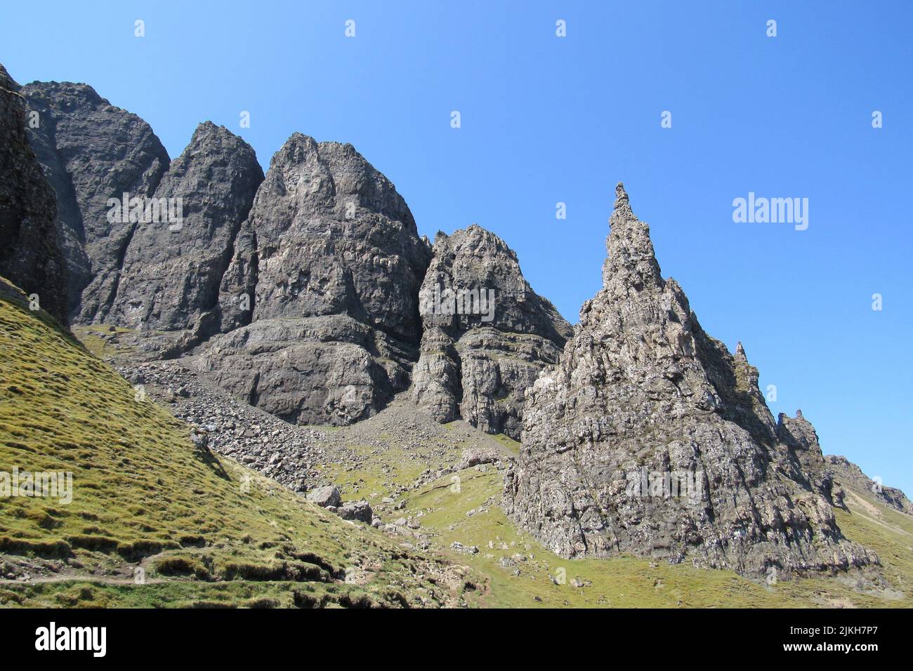 The Isle of Skye island against a blue sky in Scotland Stock Photo - Alamy
