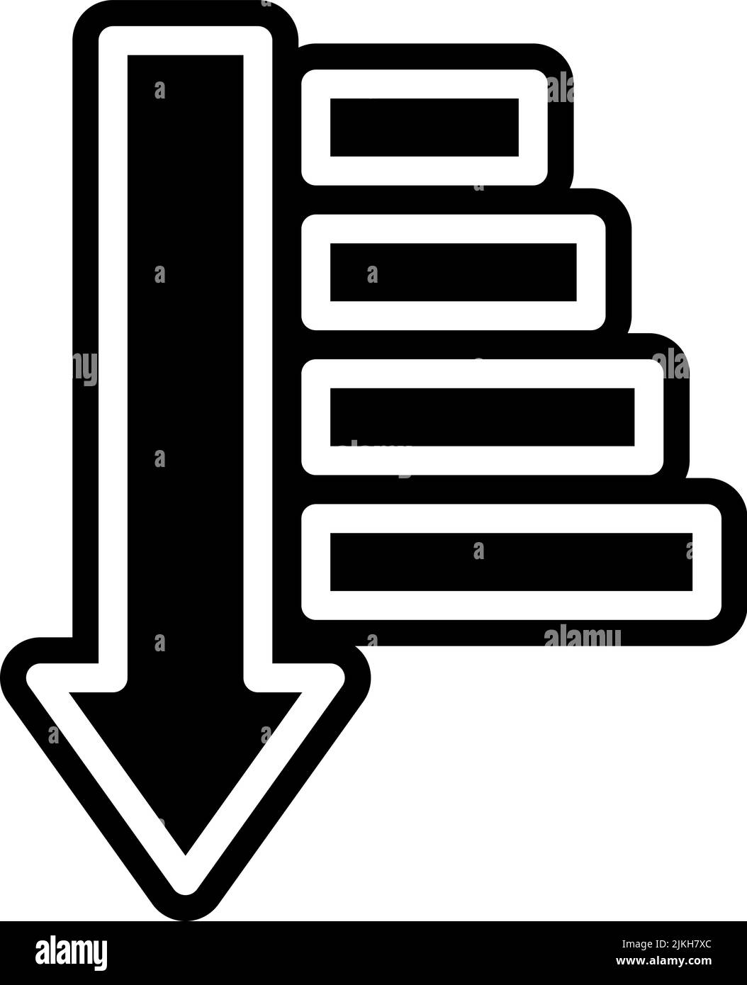 sort icon black vector illustration Stock Vector Image & Art - Alamy