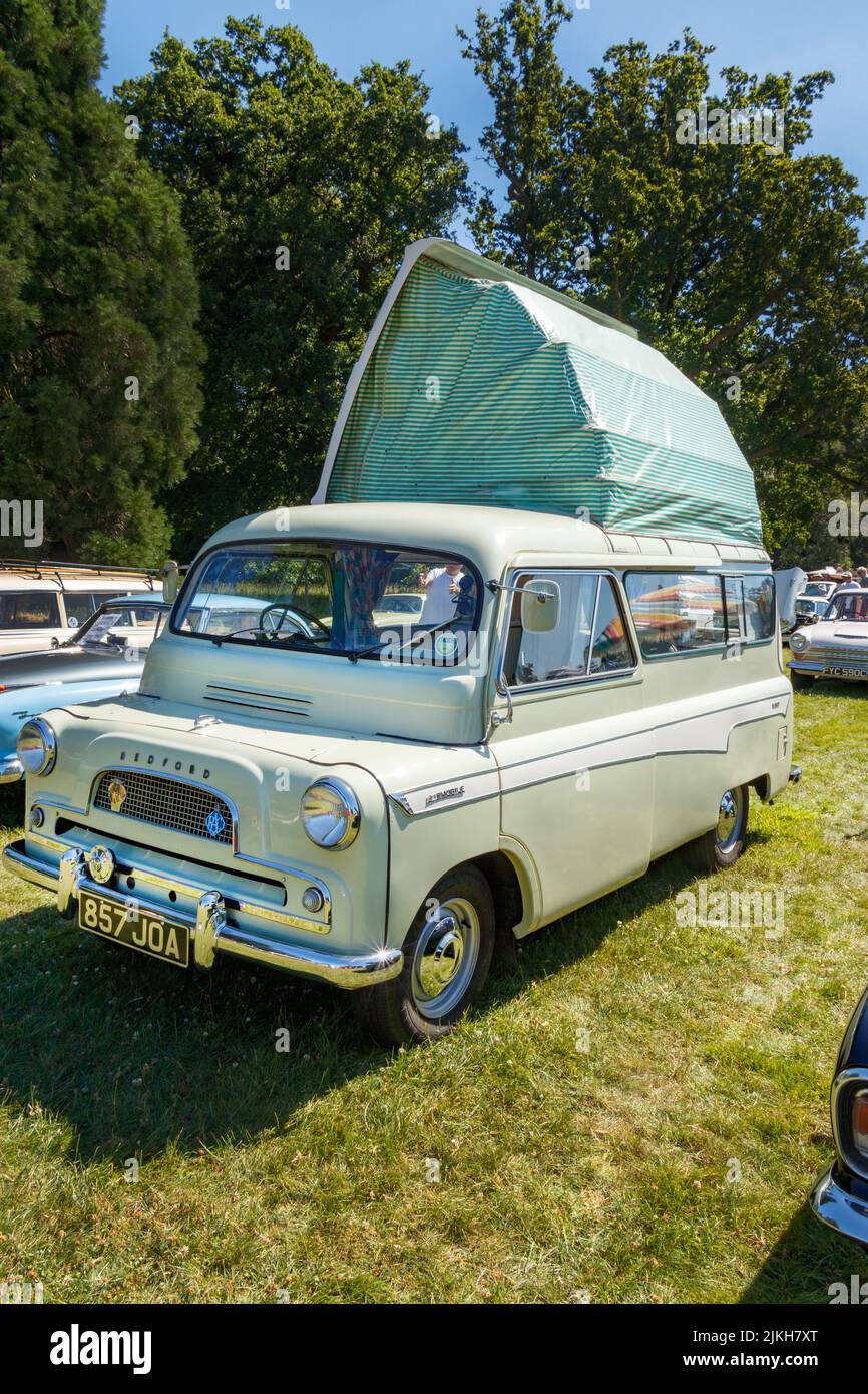 classic 1962 vintage cream Bedford Dormobile Romany camper van Stock ...