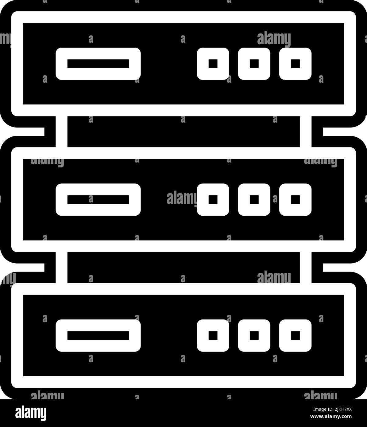 Server Rack Icon 2d