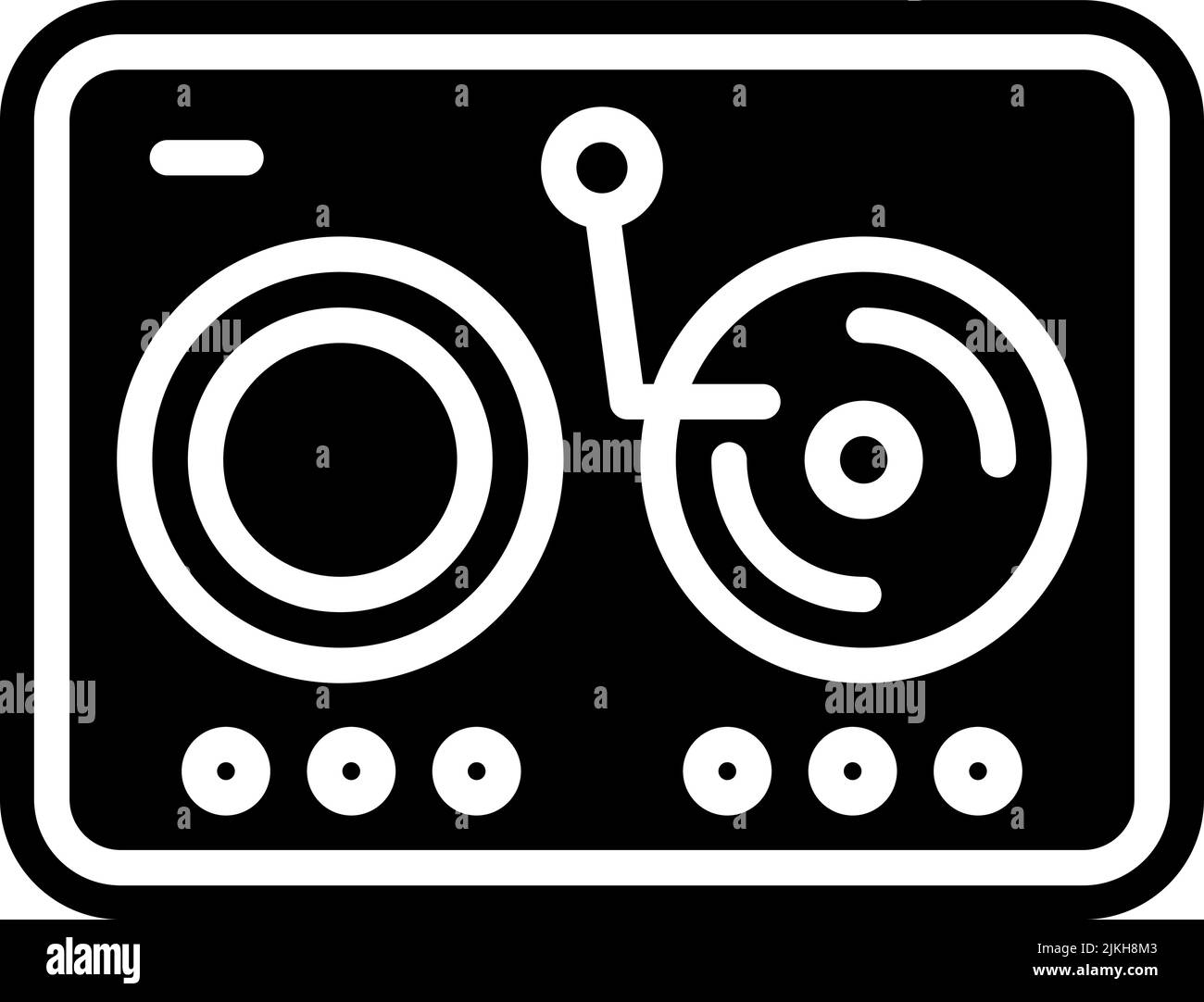 dj music icon black vector illustration Stock Vector Image & Art - Alamy