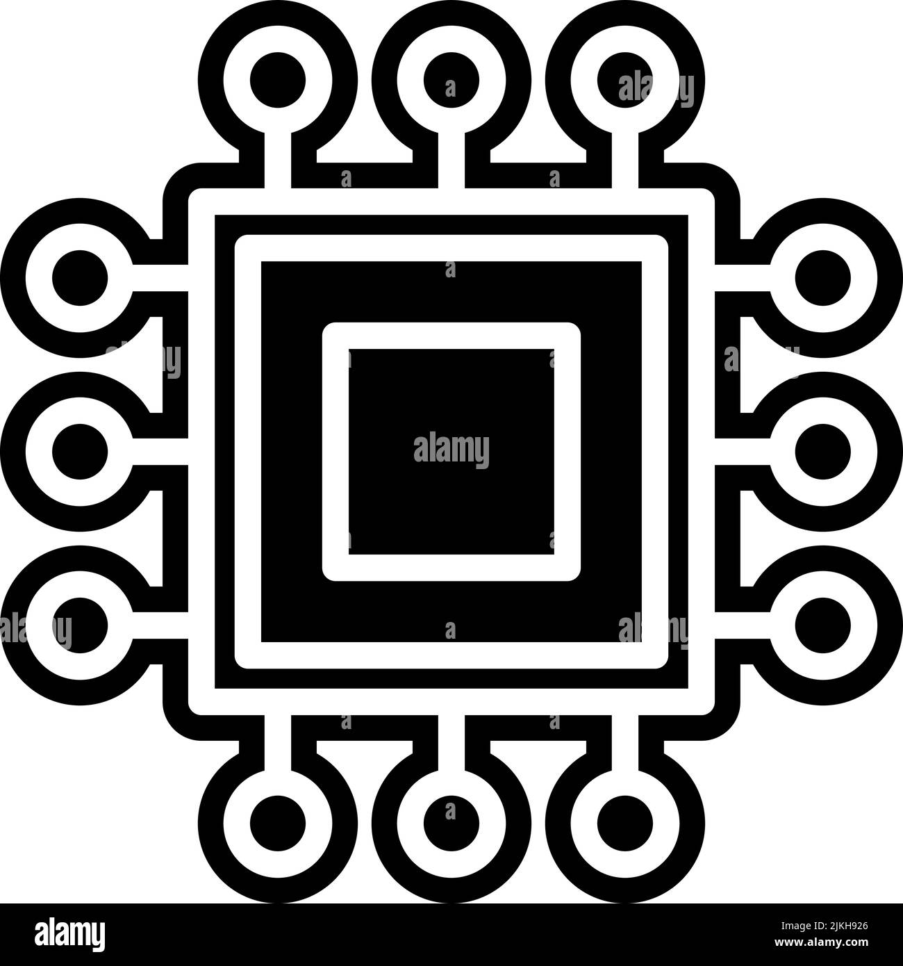 cpu icon black vector illustration Stock Vector Image & Art - Alamy
