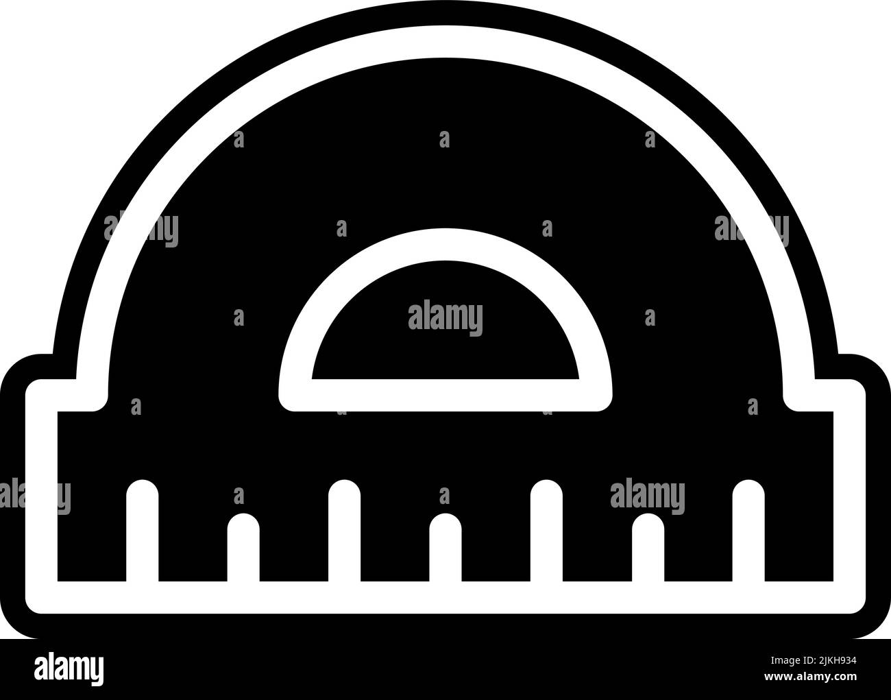 protactor icon black vector illustration Stock Vector Image & Art - Alamy