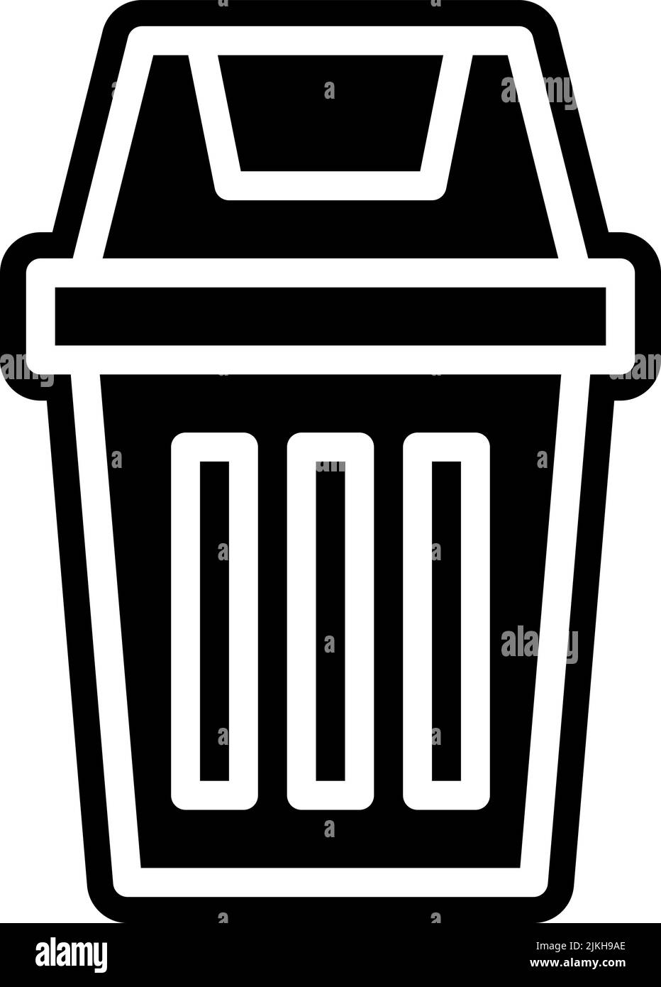 dustbin icon black vector illustration Stock Vector Image & Art - Alamy