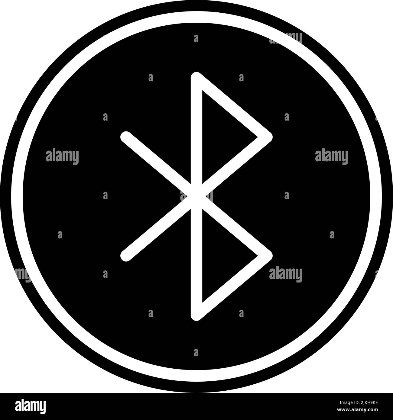 bluetooth icon black vector illustration Stock Vector Image & Art - Alamy