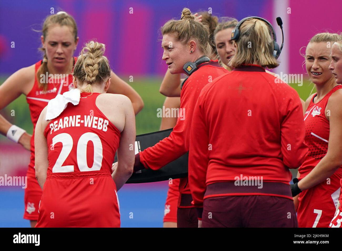 England players before their Pool A match against India at the ...