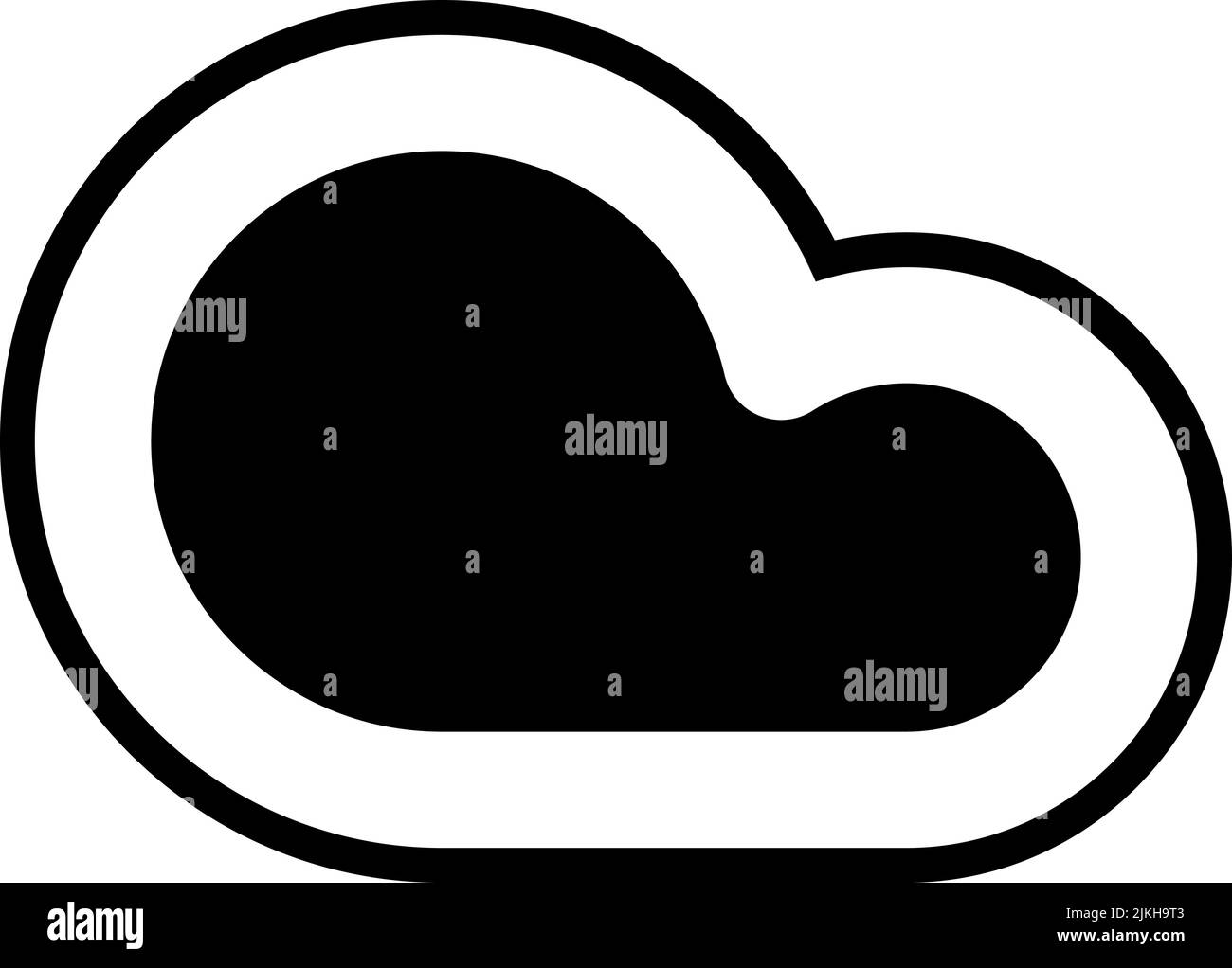 cloud icon black vector illustration Stock Vector Image & Art - Alamy