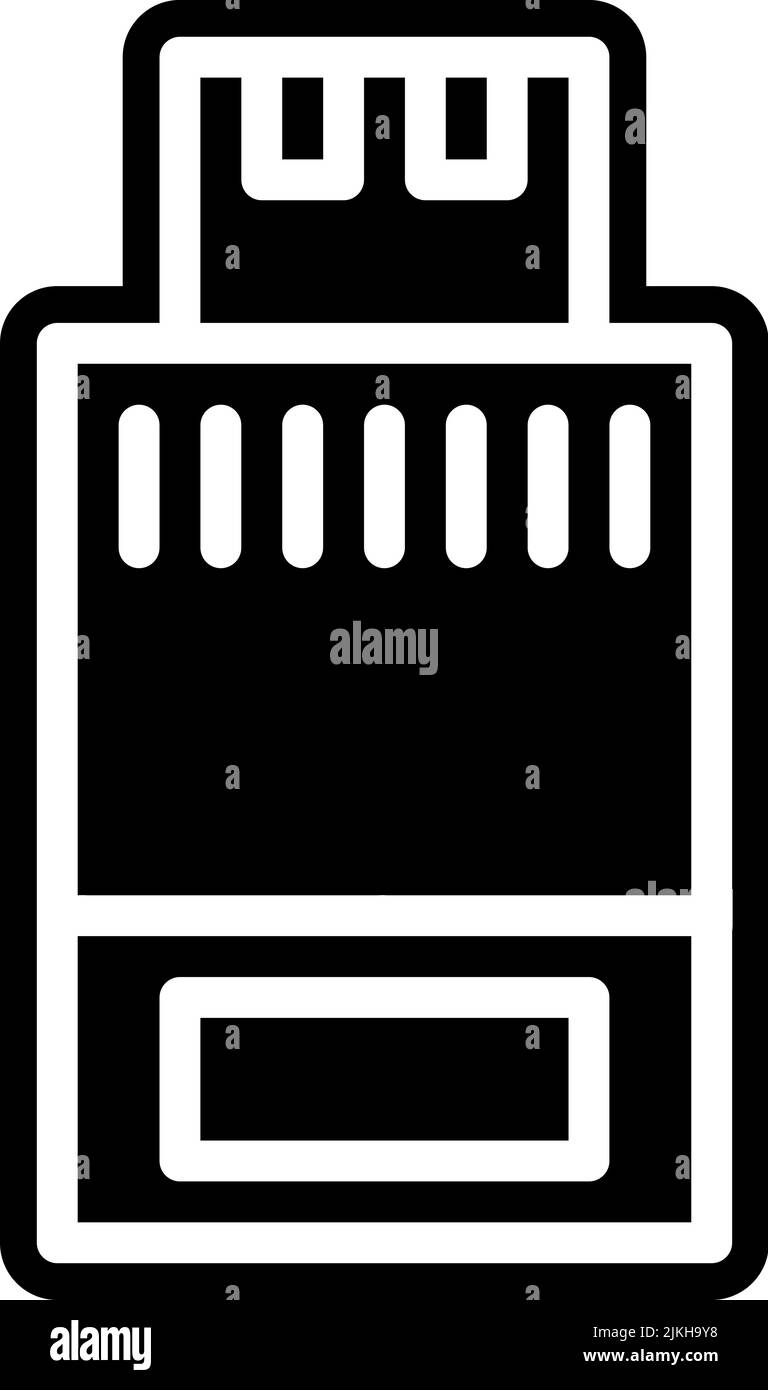 usb icon black vector illustration Stock Vector Image & Art - Alamy