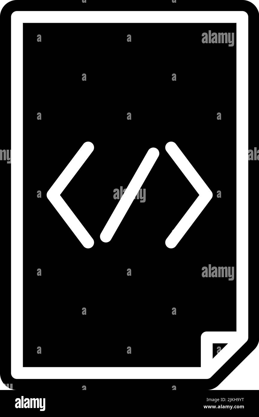 code icon black vector illustration Stock Vector Image & Art - Alamy
