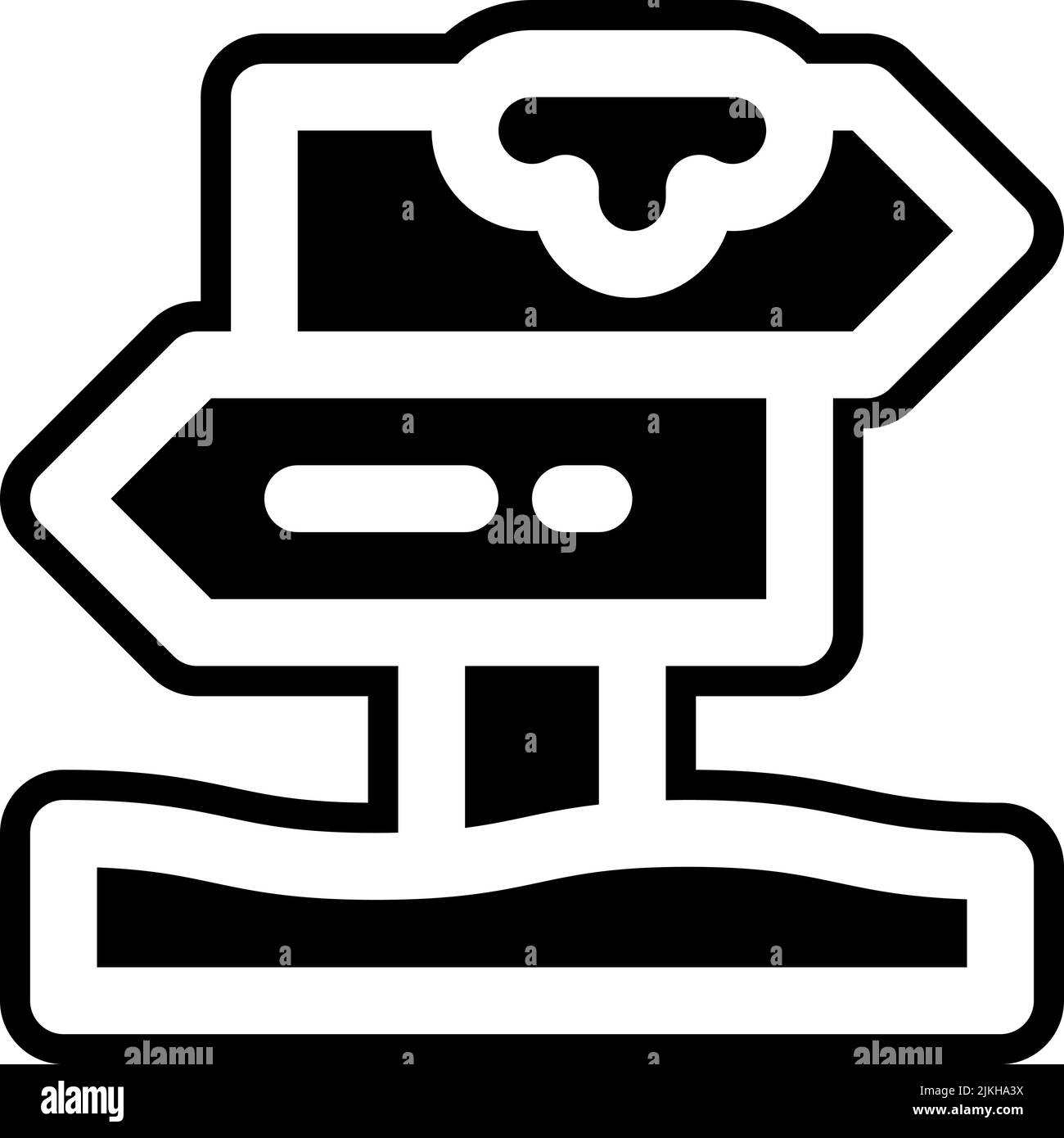 directional sign icon black vector illustration Stock Vector Image ...