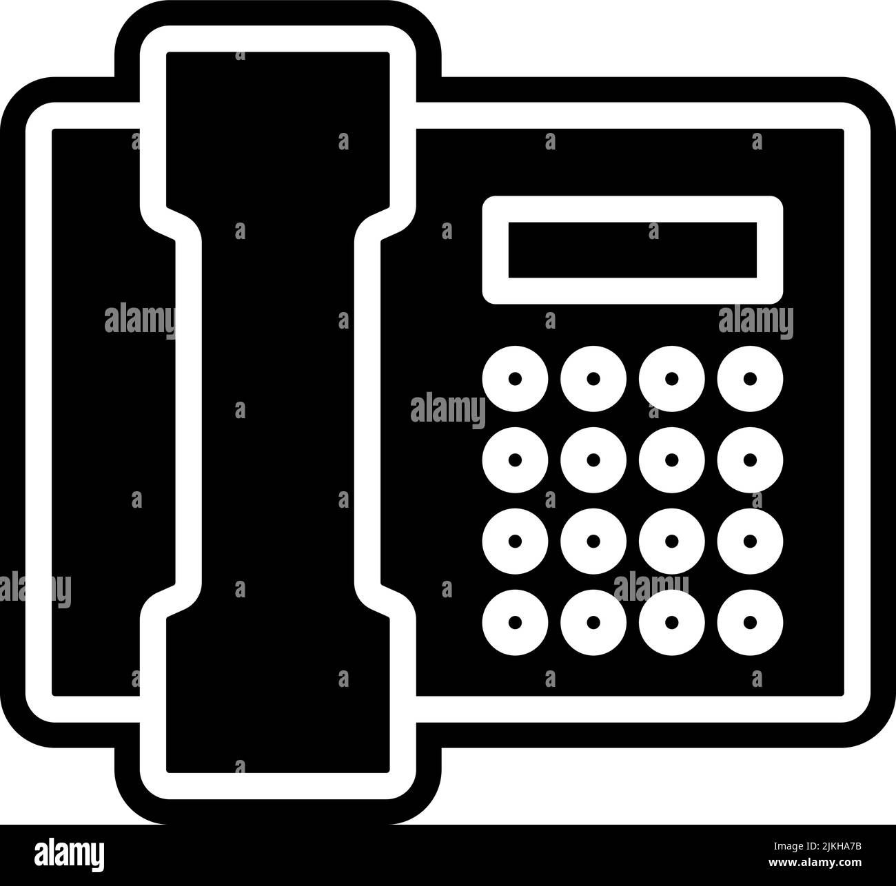 telephone icon black vector illustration Stock Vector Image & Art - Alamy