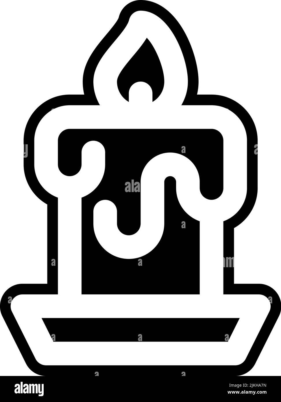 candle icon black vector illustration Stock Vector Image & Art - Alamy