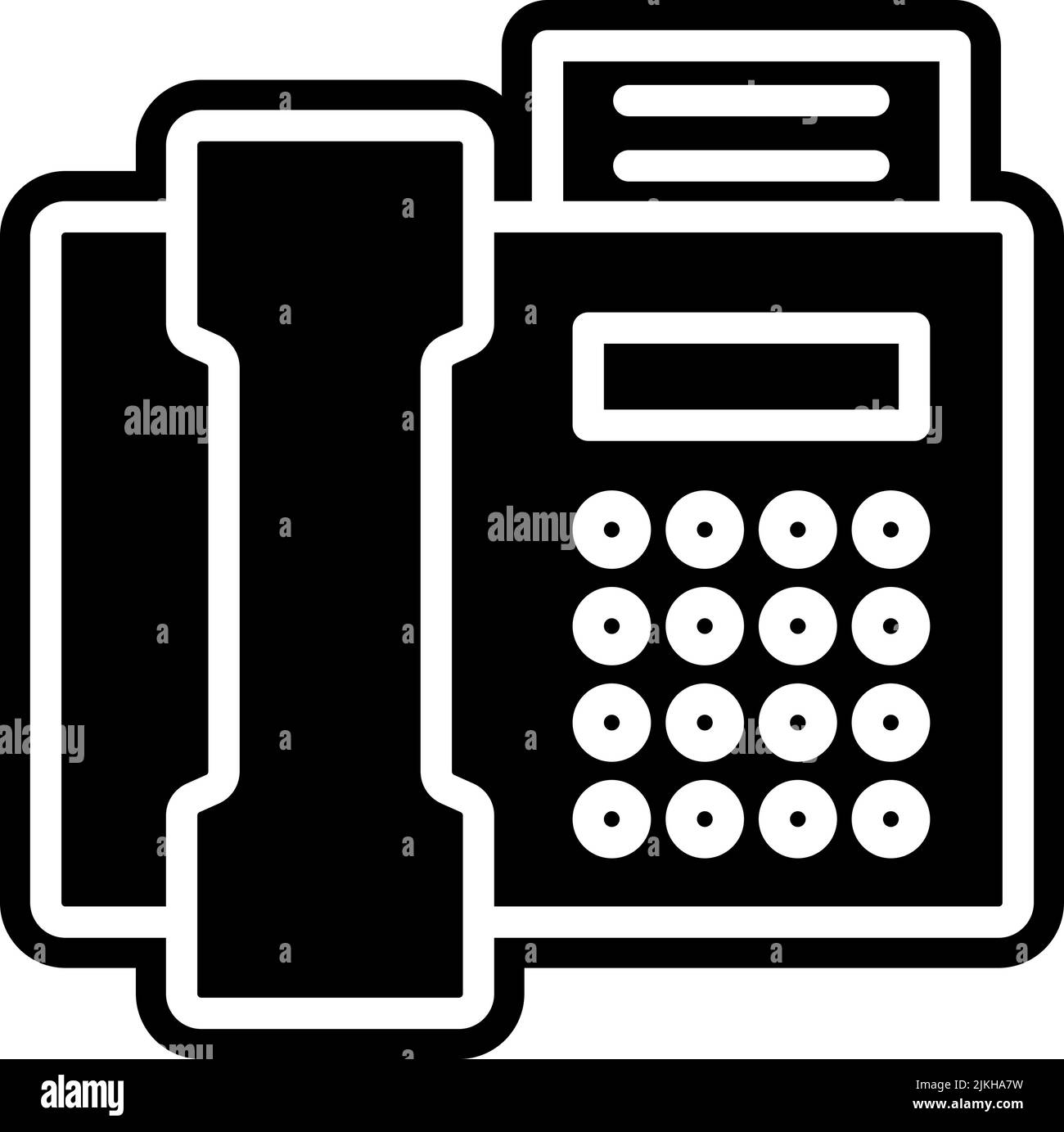 fax icon black vector illustration Stock Vector Image & Art - Alamy