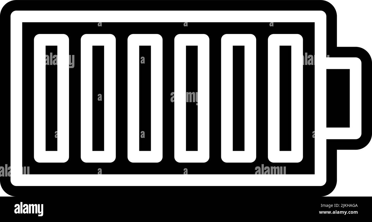 full battery icon black vector illustration Stock Vector Image & Art ...