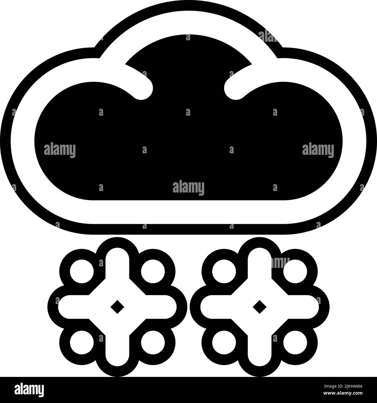 snowing icon black vector illustration Stock Vector Image & Art - Alamy