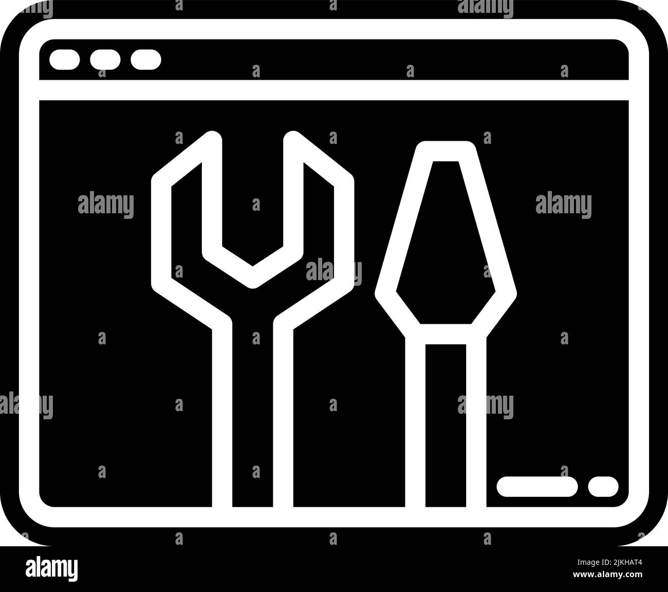 web development icon black vector illustration Stock Vector Image & Art ...