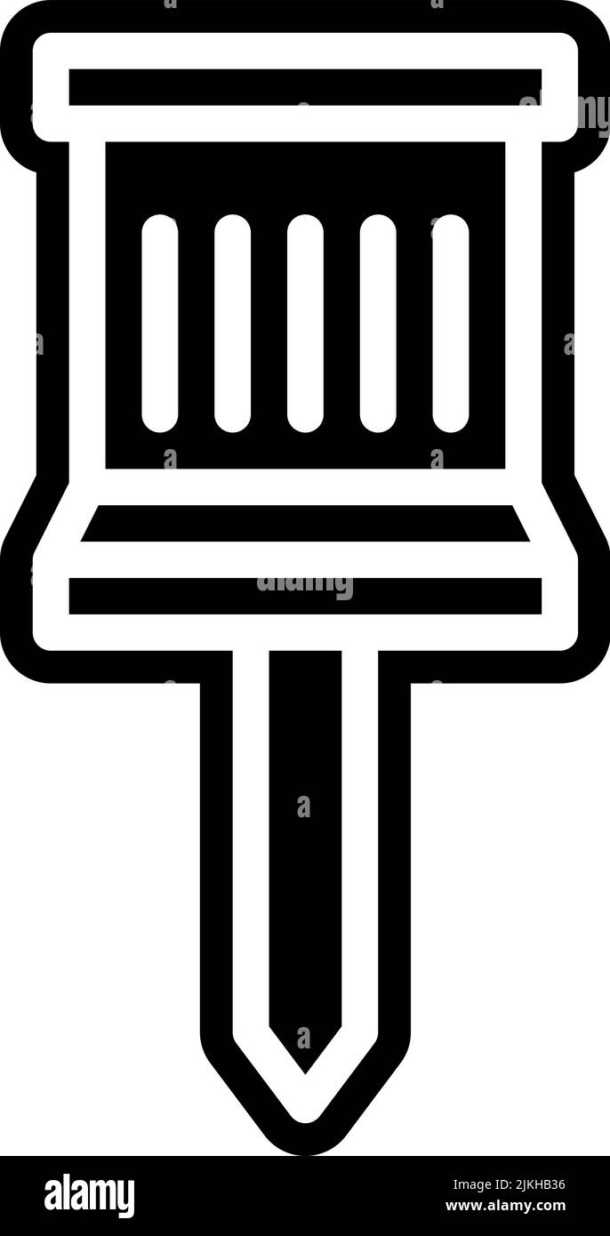 paper pin icon black vector illustration Stock Vector Image & Art - Alamy