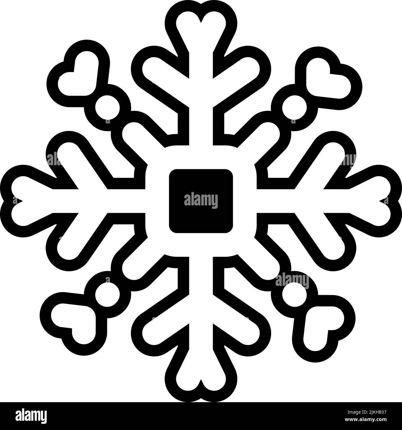 snowflakes icon black vector illustration Stock Vector Image & Art - Alamy