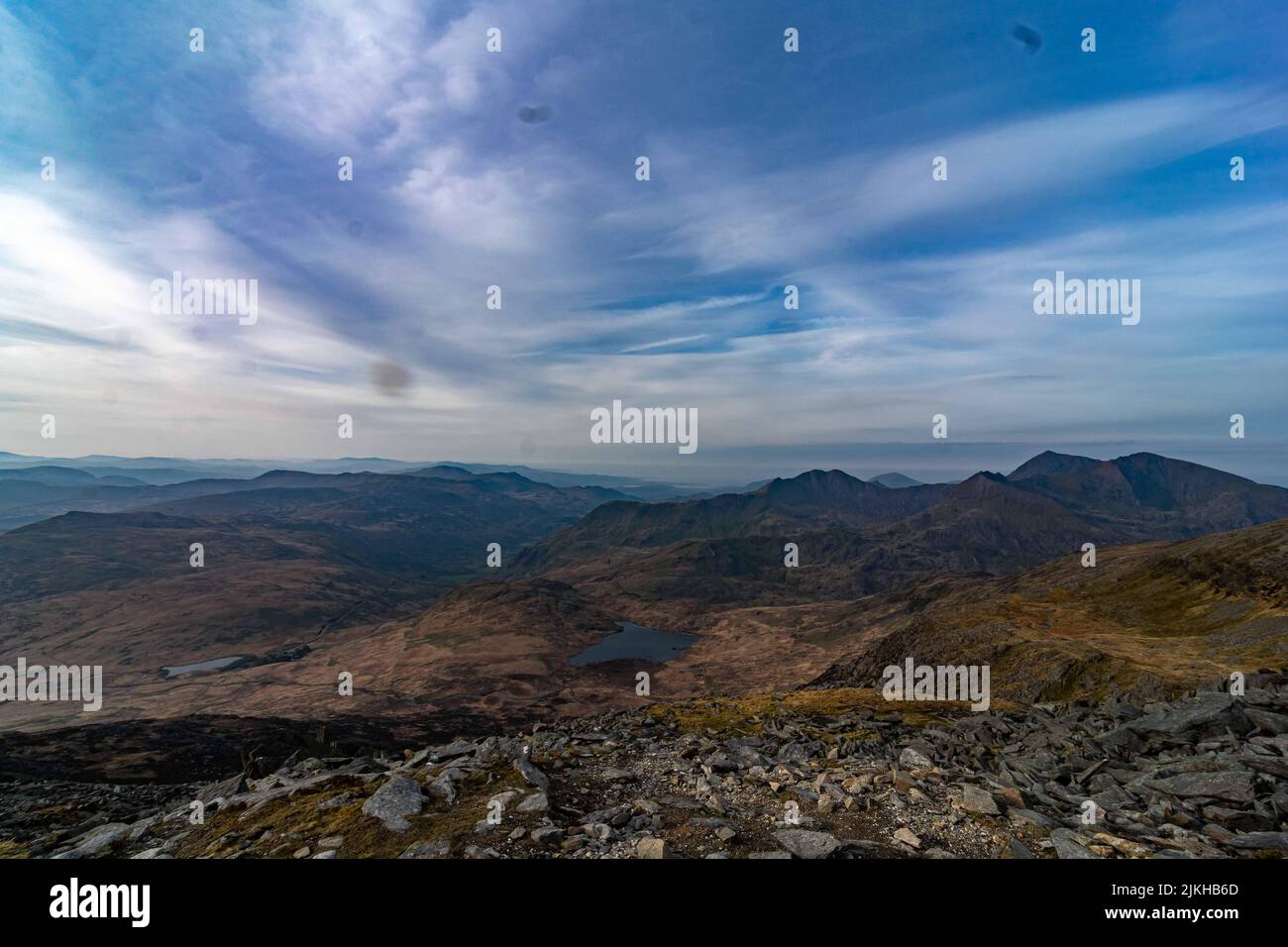 A scenery of Glyder Fach mountain in Snowdonia, north-west Wales, the ...