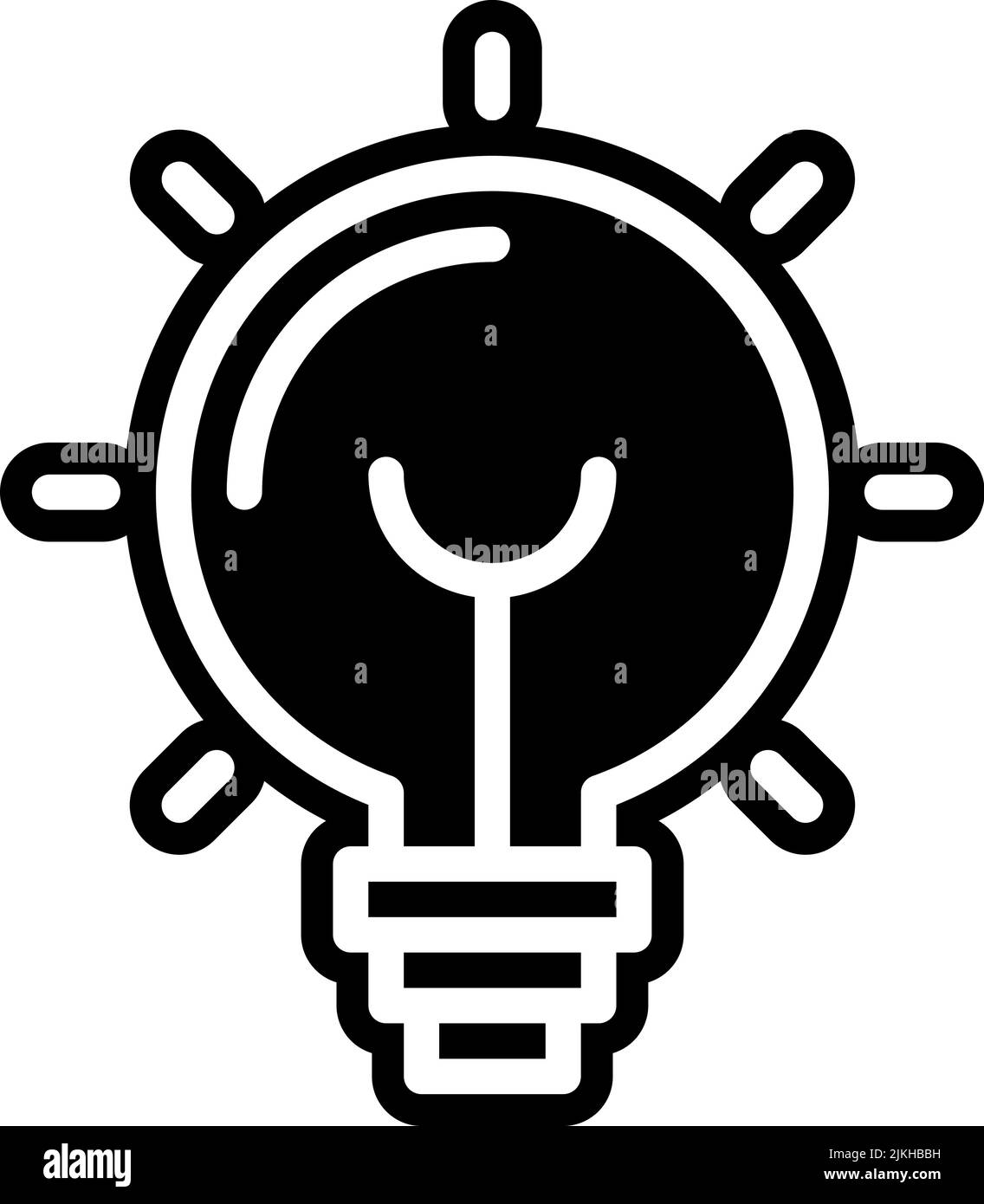 light bulb icon black vector illustration Stock Vector Image & Art - Alamy