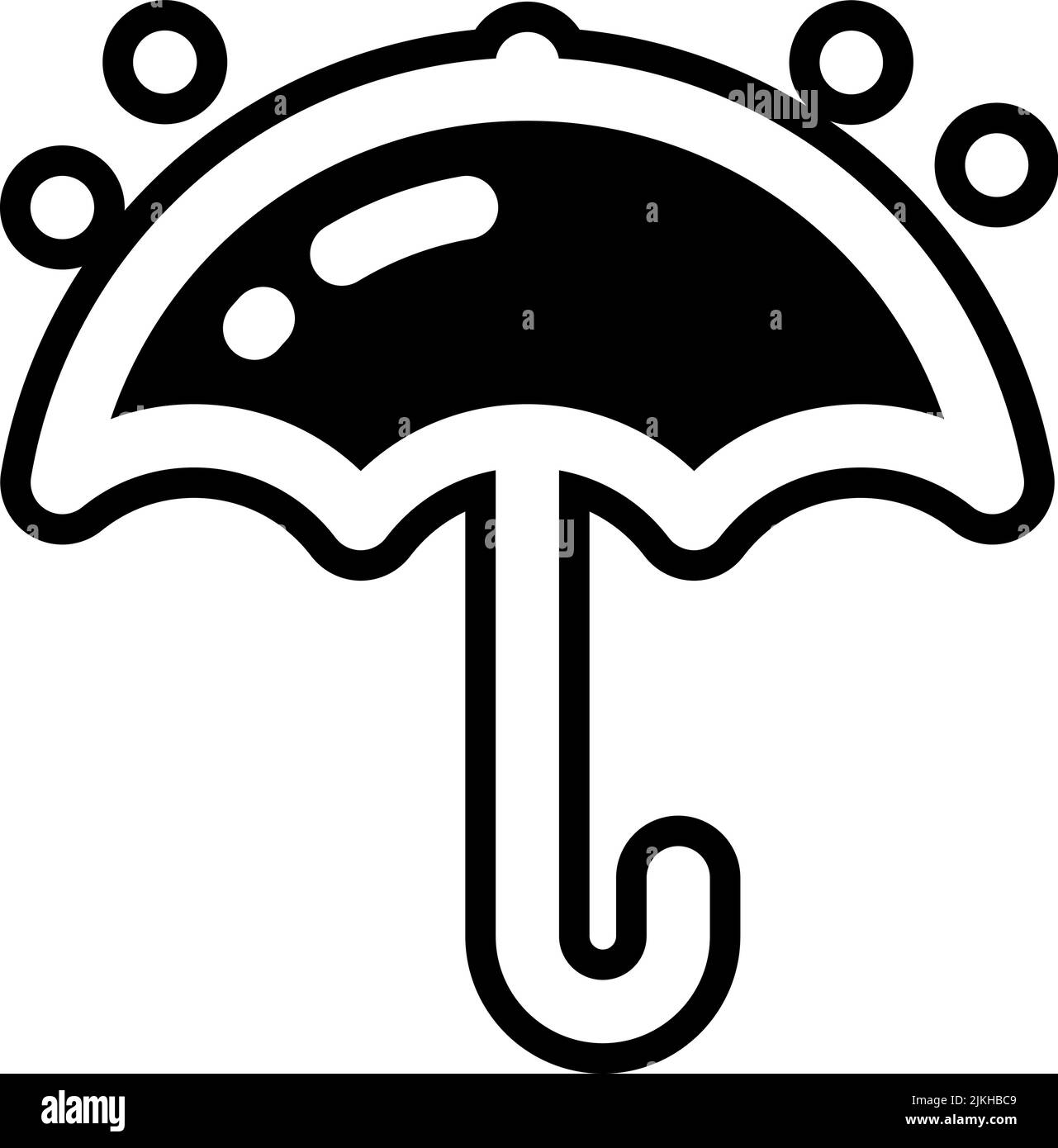 umbrella icon black vector illustration Stock Vector Image & Art - Alamy