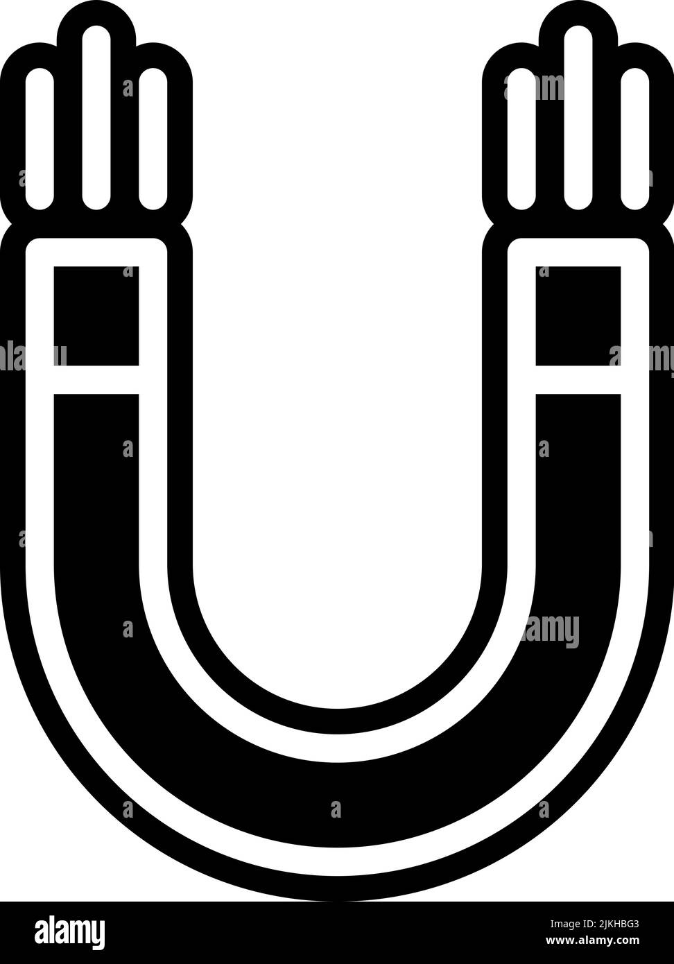 magnet icon black vector illustration Stock Vector Image & Art - Alamy