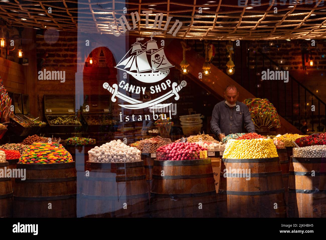 Istanbul, Turkey. October 14th 2021 Captian Candy Turkish Sweetshop in ...