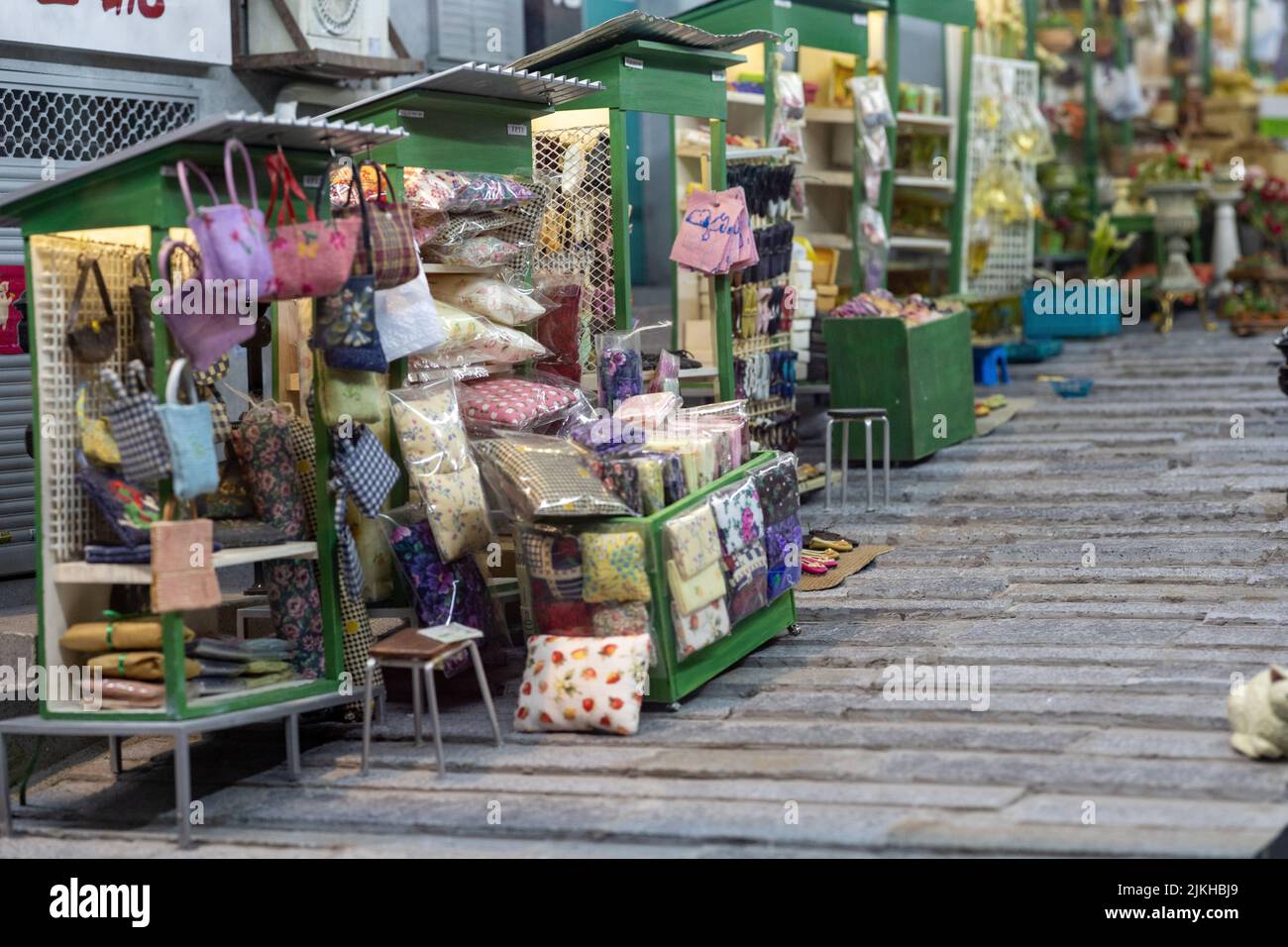 A miniature exhibition of street vendors selling things in Hong Kong ...