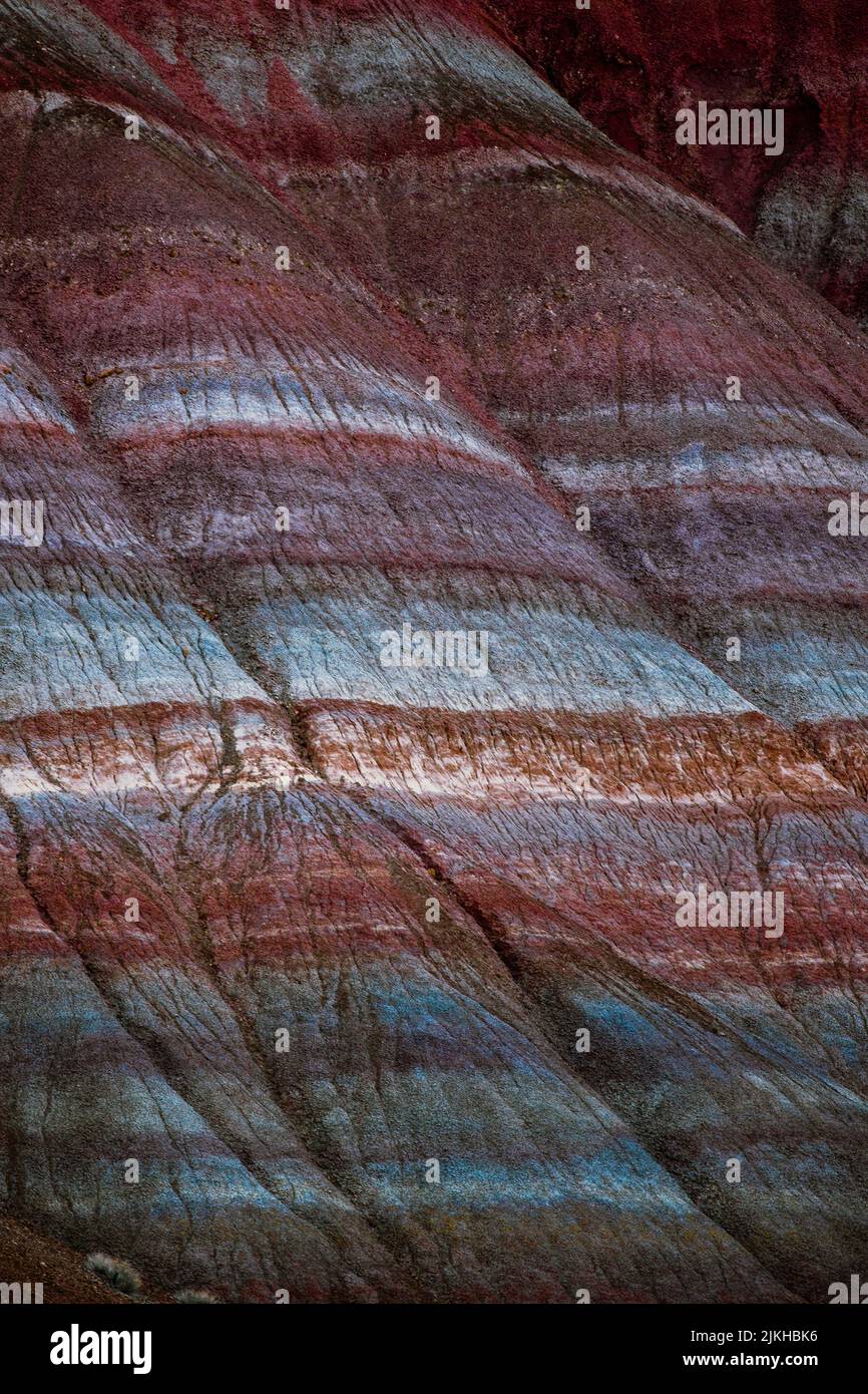A vertical shot of the beautiful natural sandstone with unique patterns ...