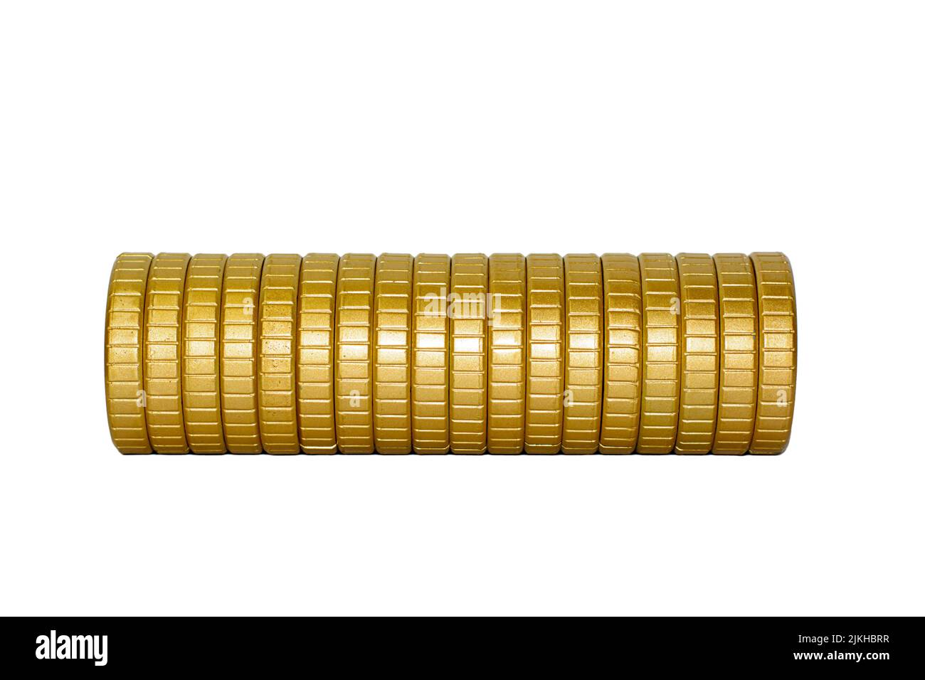 Toys coin transform isolated on a white background Stock Photo - Alamy