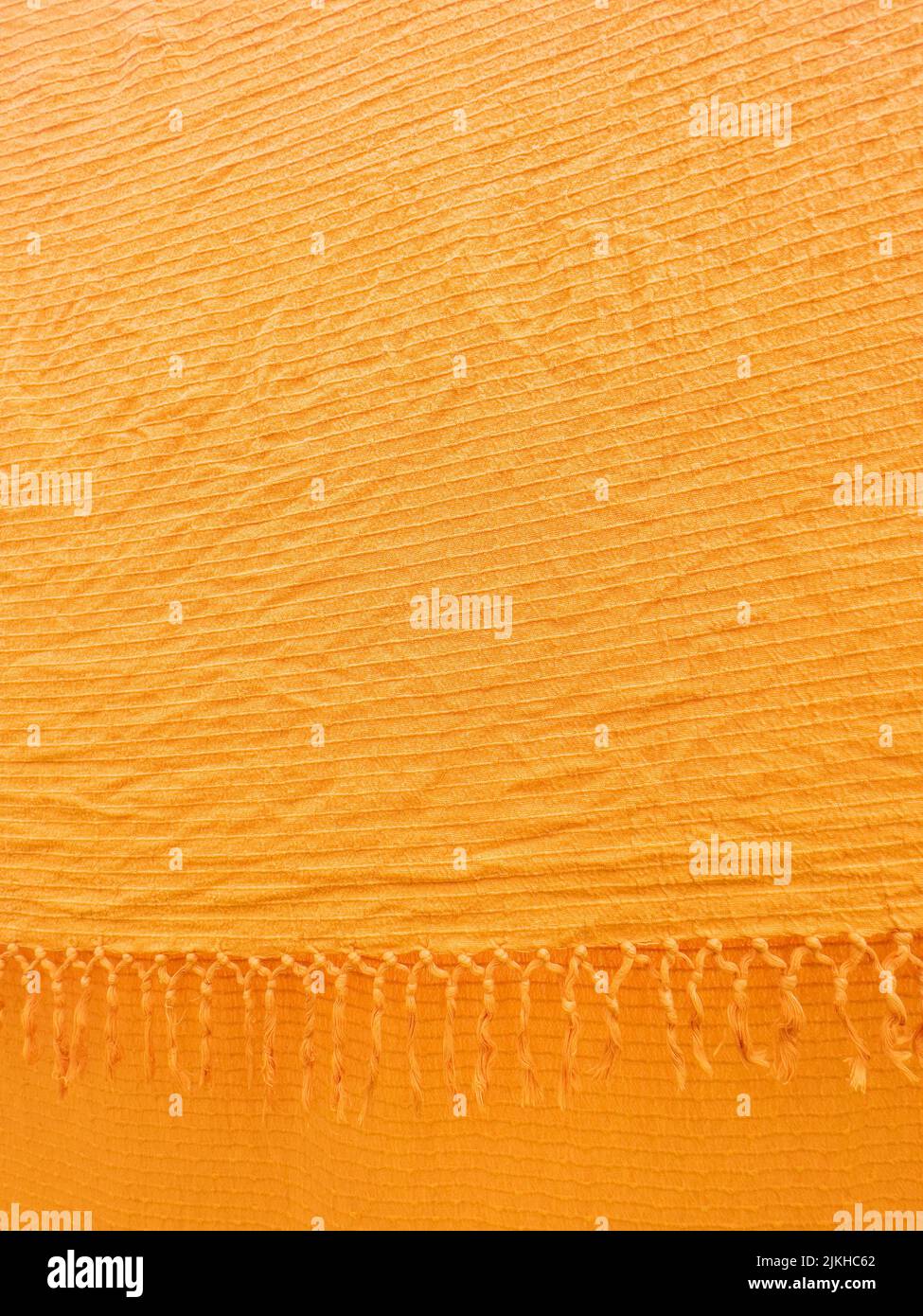Orange textile material as background, crumpled fabric texture Stock ...