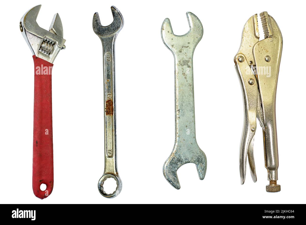 Hand tools isolated on a white background Stock Photo - Alamy