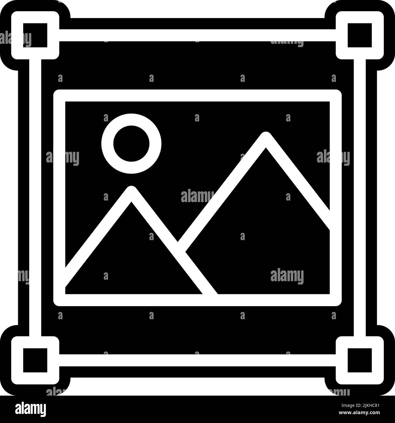 picture icon black vector illustration Stock Vector Image & Art - Alamy