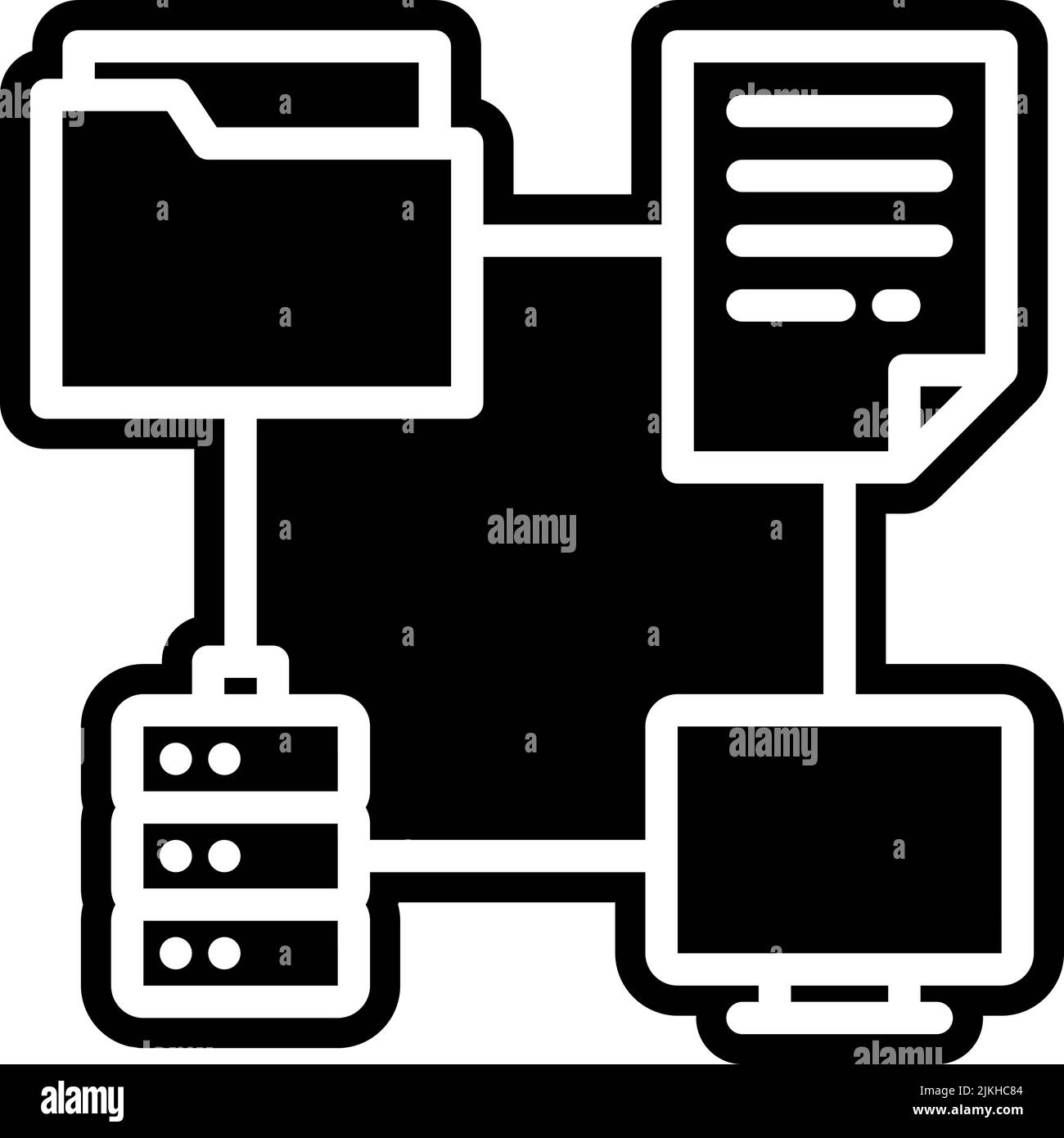 network icon black vector illustration Stock Vector Image & Art - Alamy